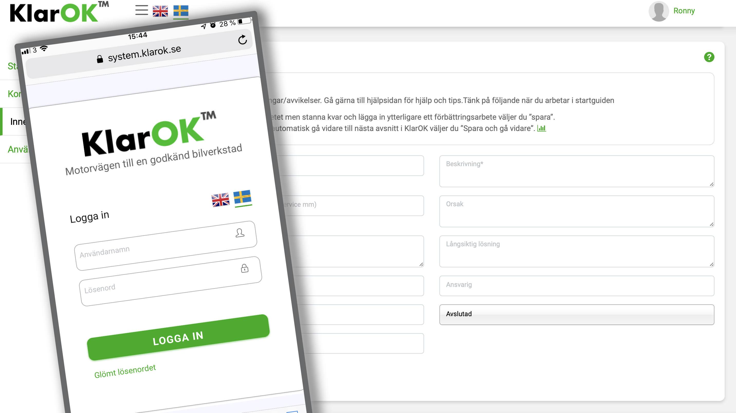 Digital Avvikelsehantering | KlarOK